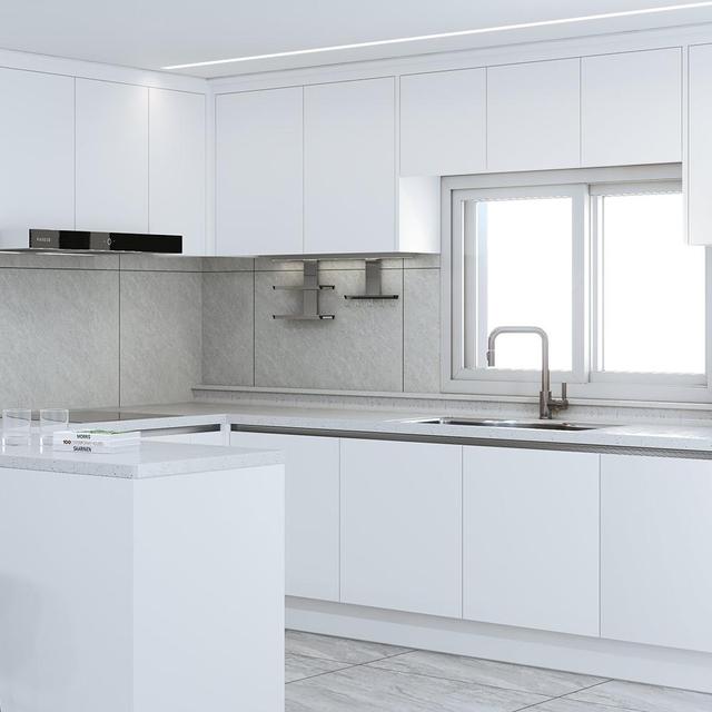 롯데하이마트 | 루첸싱크대 샤인 하이그로시 E0 주방가구 패키지형(수전,쿡탑포함) - 4.2m/키큰장 선택